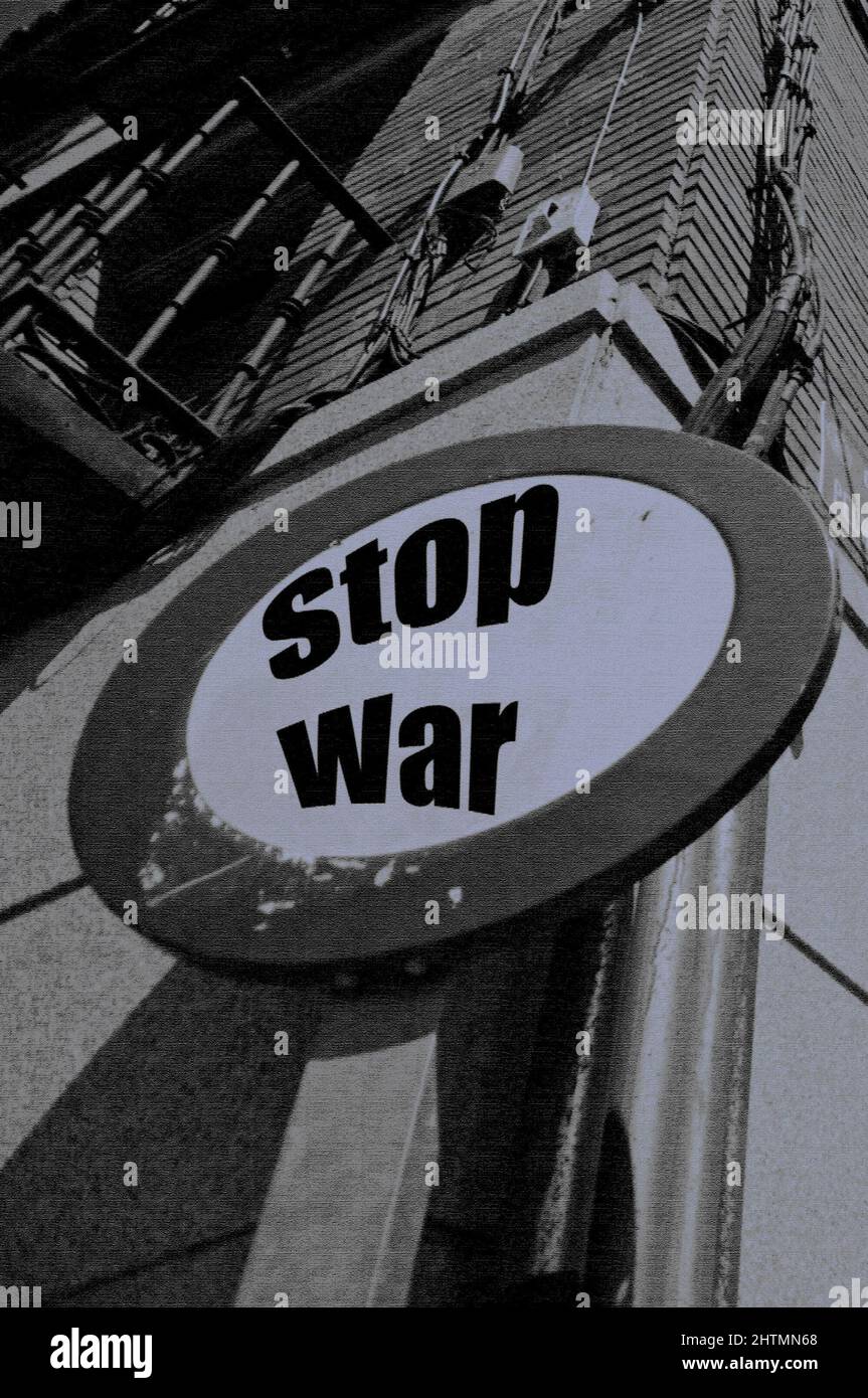 Creative and original Stop the War photo illustration Stock Photo - Alamy