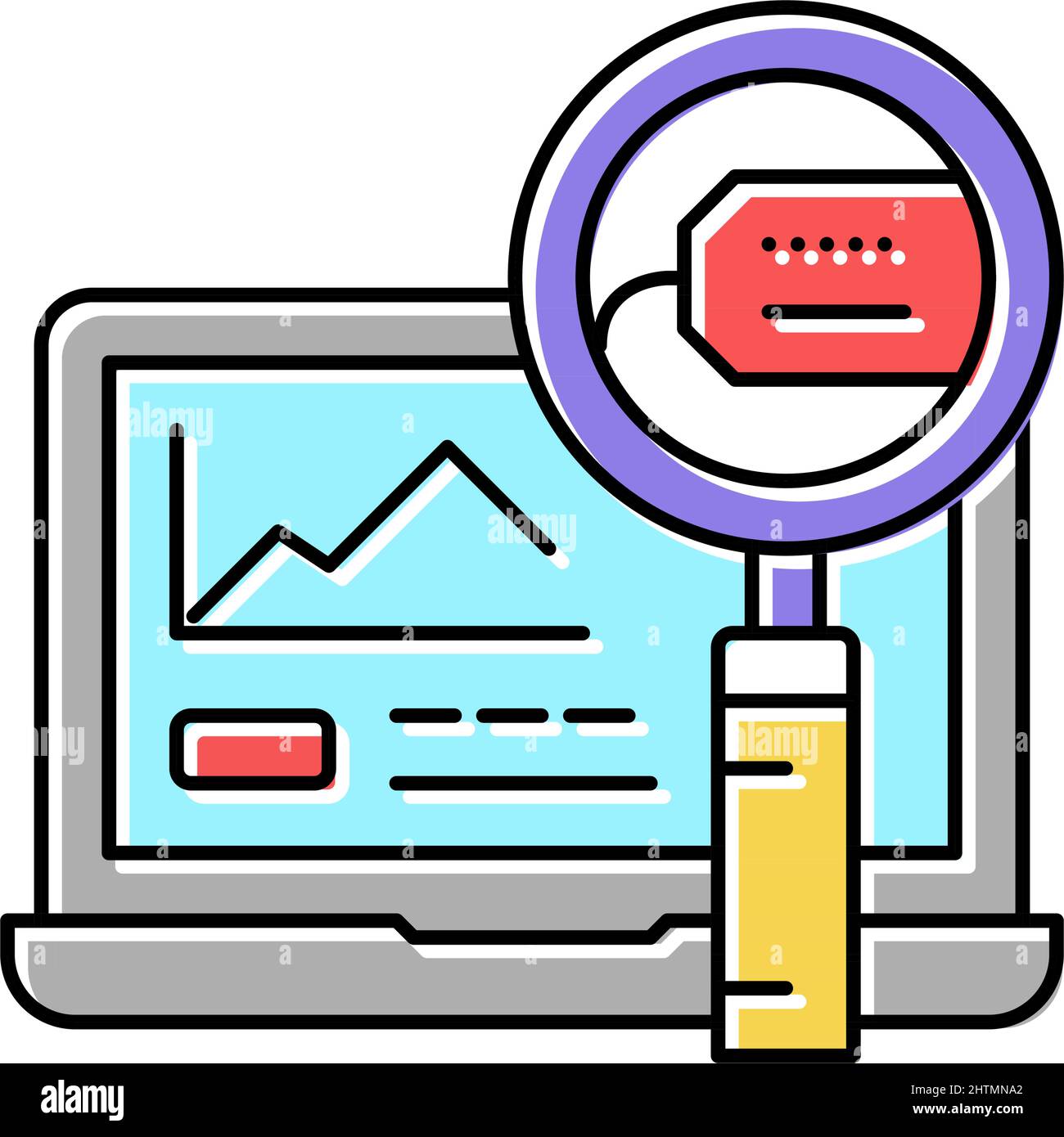 marketing research color icon vector illustration Stock Vector Image ...