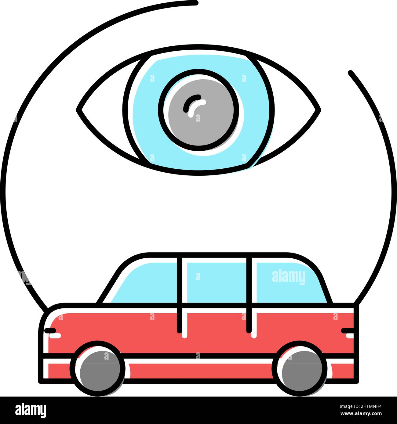 vehicle tracking color icon vector illustration Stock Vector Image ...