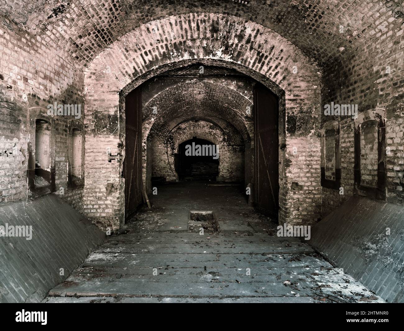 Old forts of the Maginot defensive line near Strasbourg. Fortifications ...