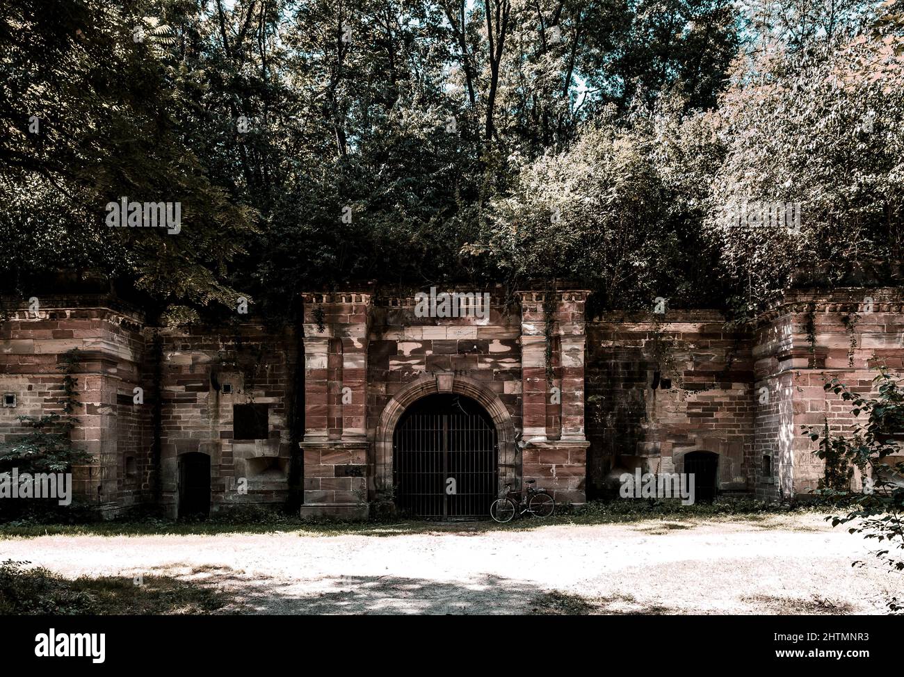 Old forts of the Maginot defensive line near Strasbourg. Fortifications ...