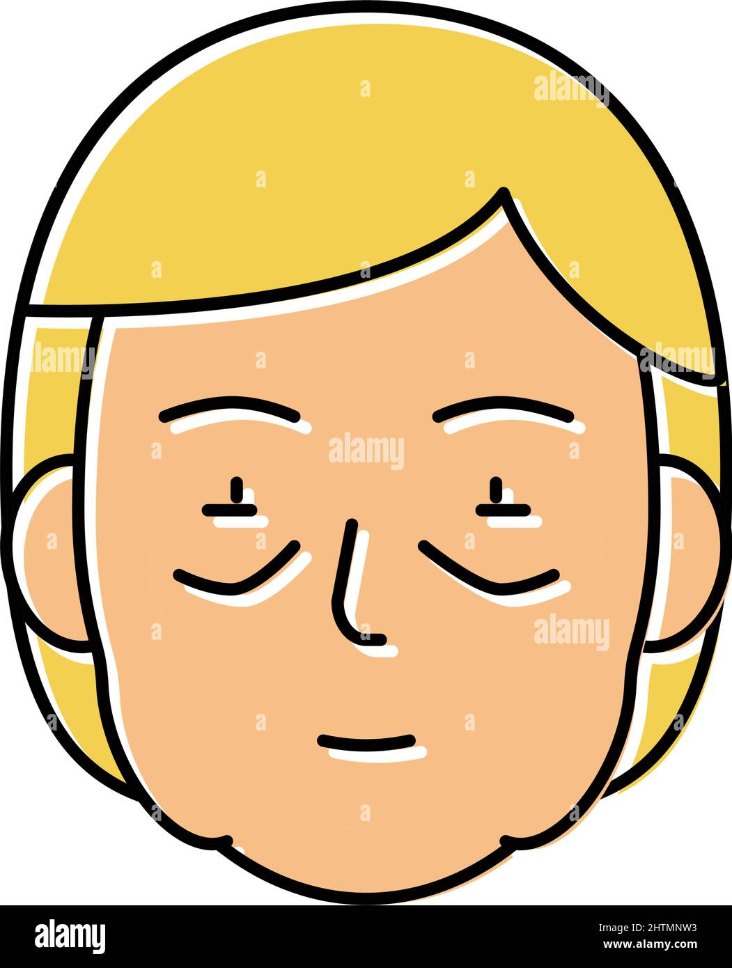 face edema health problem color icon vector illustration Stock Vector ...