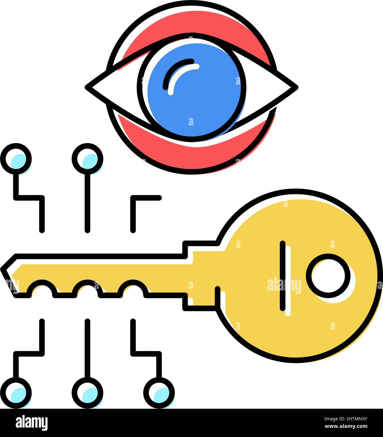 electronic key vision color icon vector illustration Stock Vector Image ...