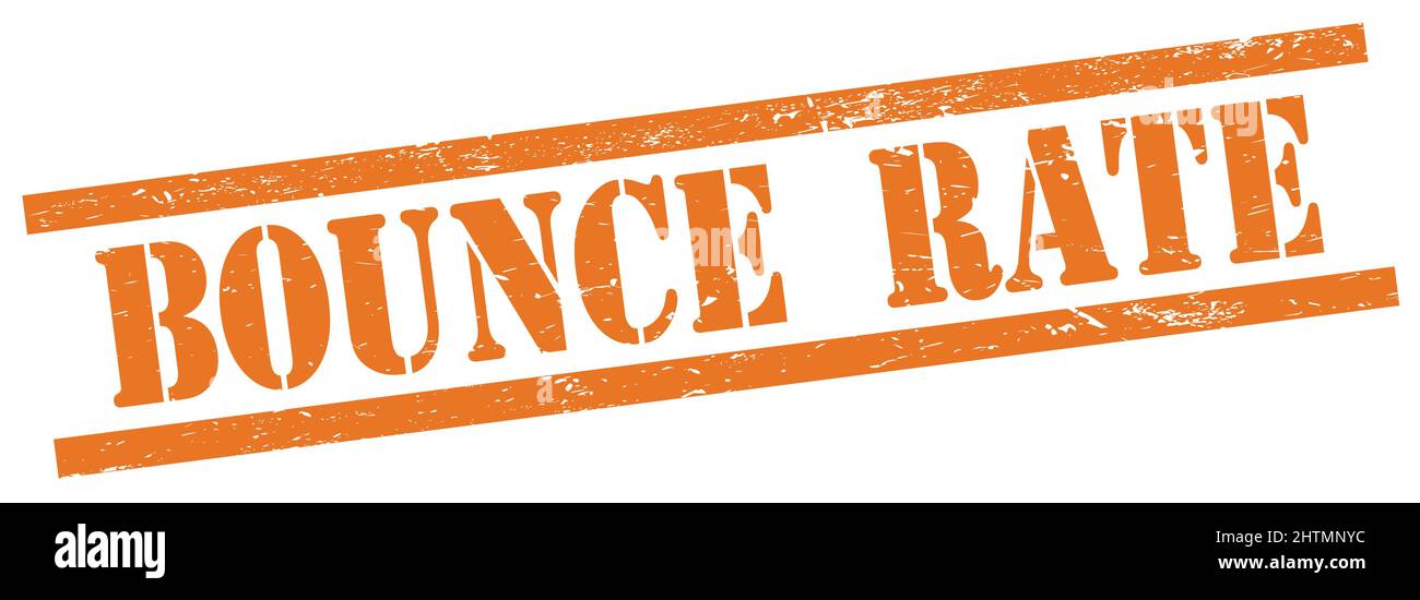 BOUNCE RATE text on orange grungy rectangle vintage stamp Stock Photo ...