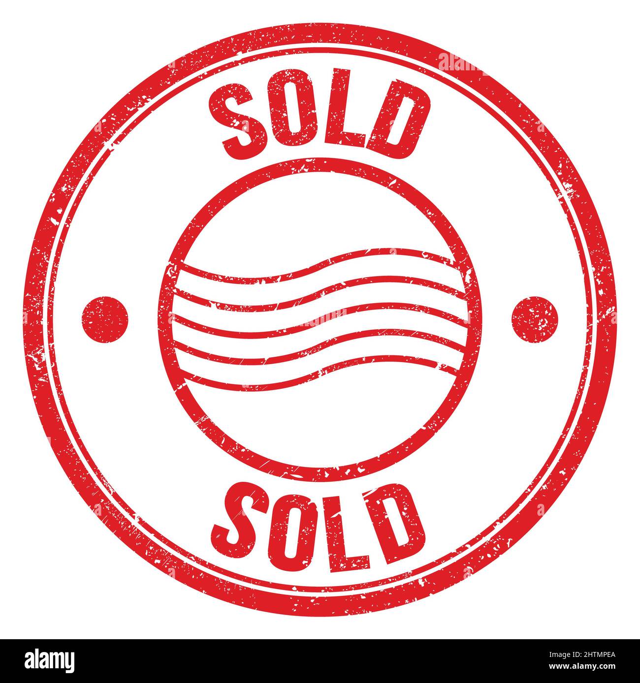 SOLD word written on red round postal stamp sign Stock Photo - Alamy