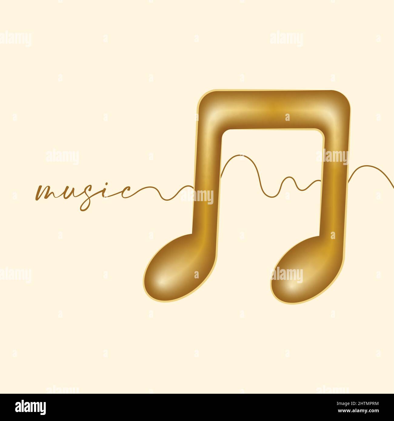 Colored music template with quaver musical note Vector Stock Vector ...