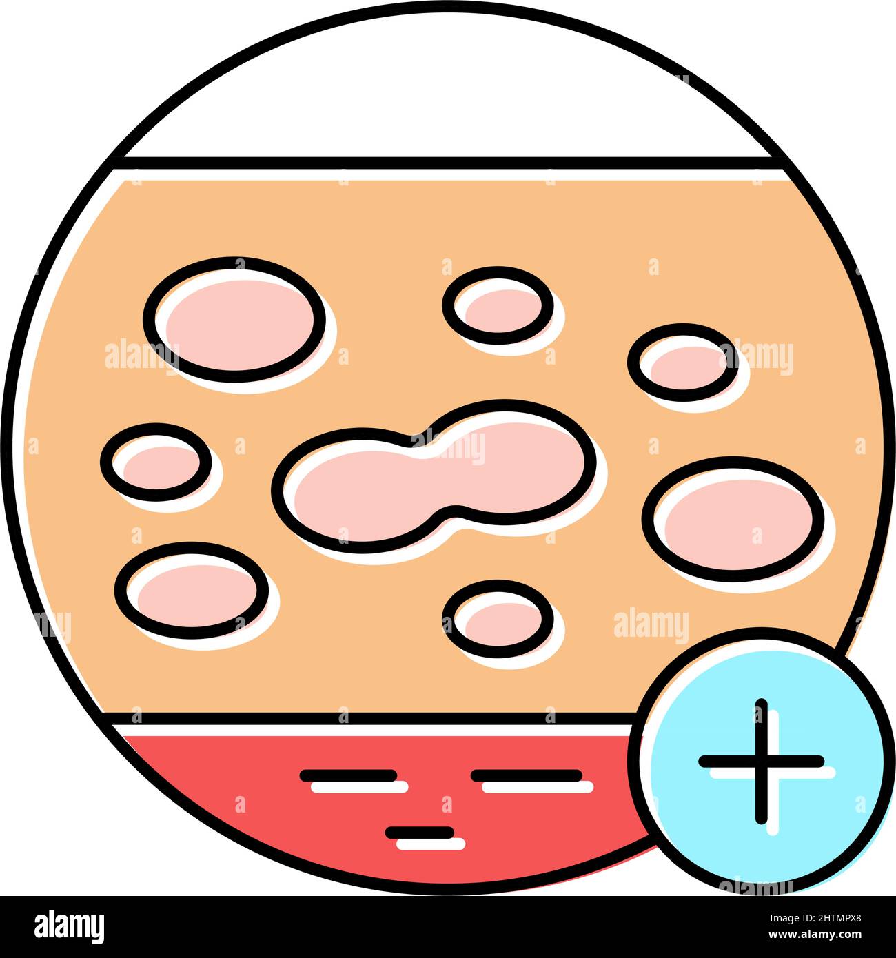 autoimmune skin disease clinic color icon vector illustration Stock ...