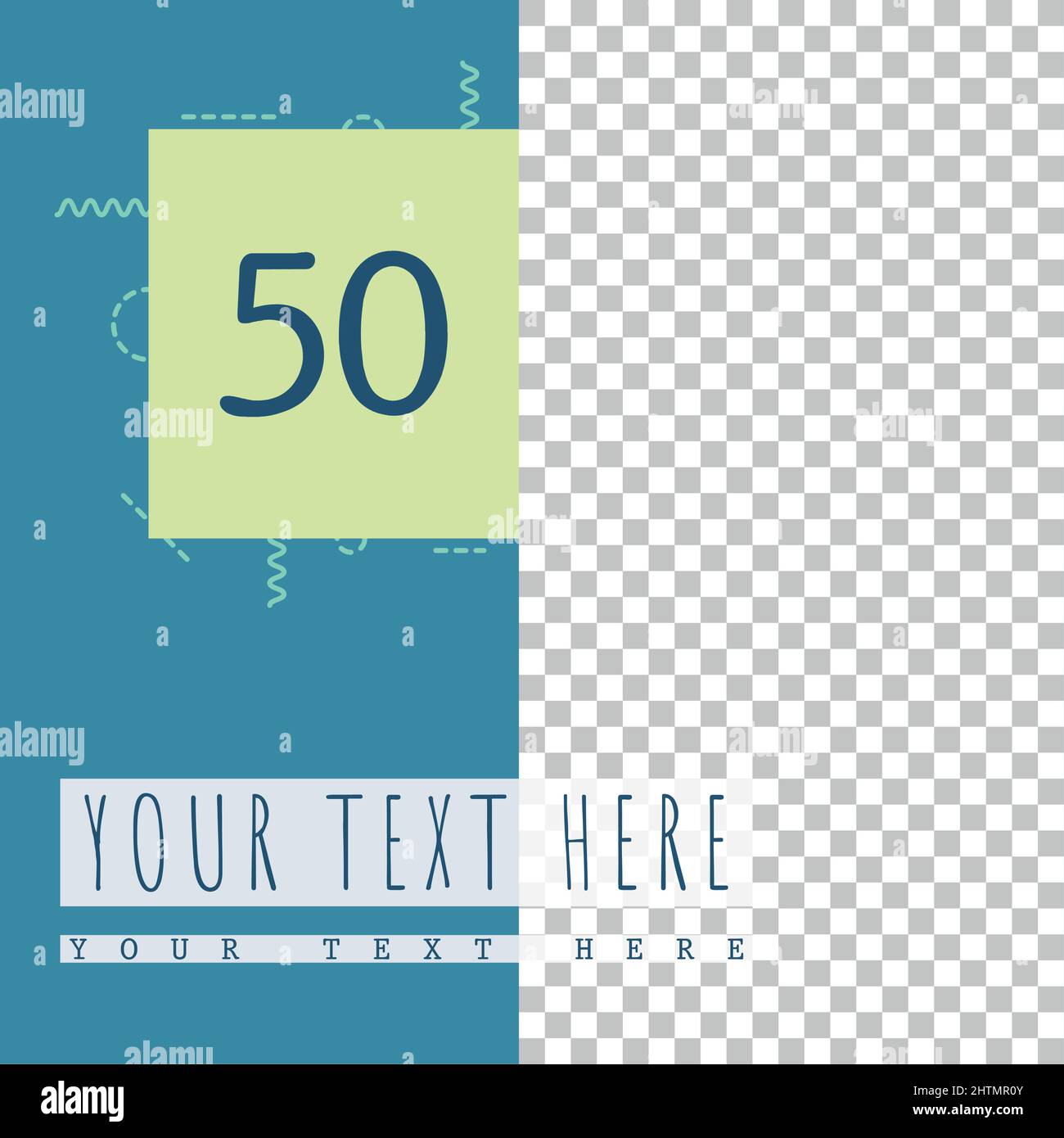 Blue empty social network post template Vector Stock Vector Image & Art ...