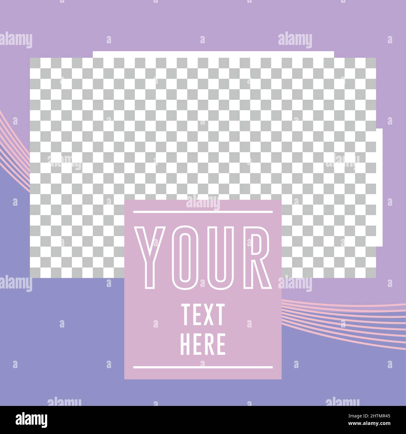 Purple textured empty social network post template Vector Stock Vector ...