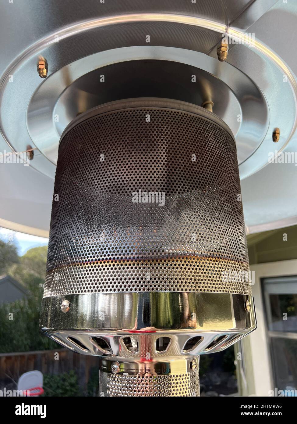 Close-up of the heating element of a propane patio heater, Lafayette ...