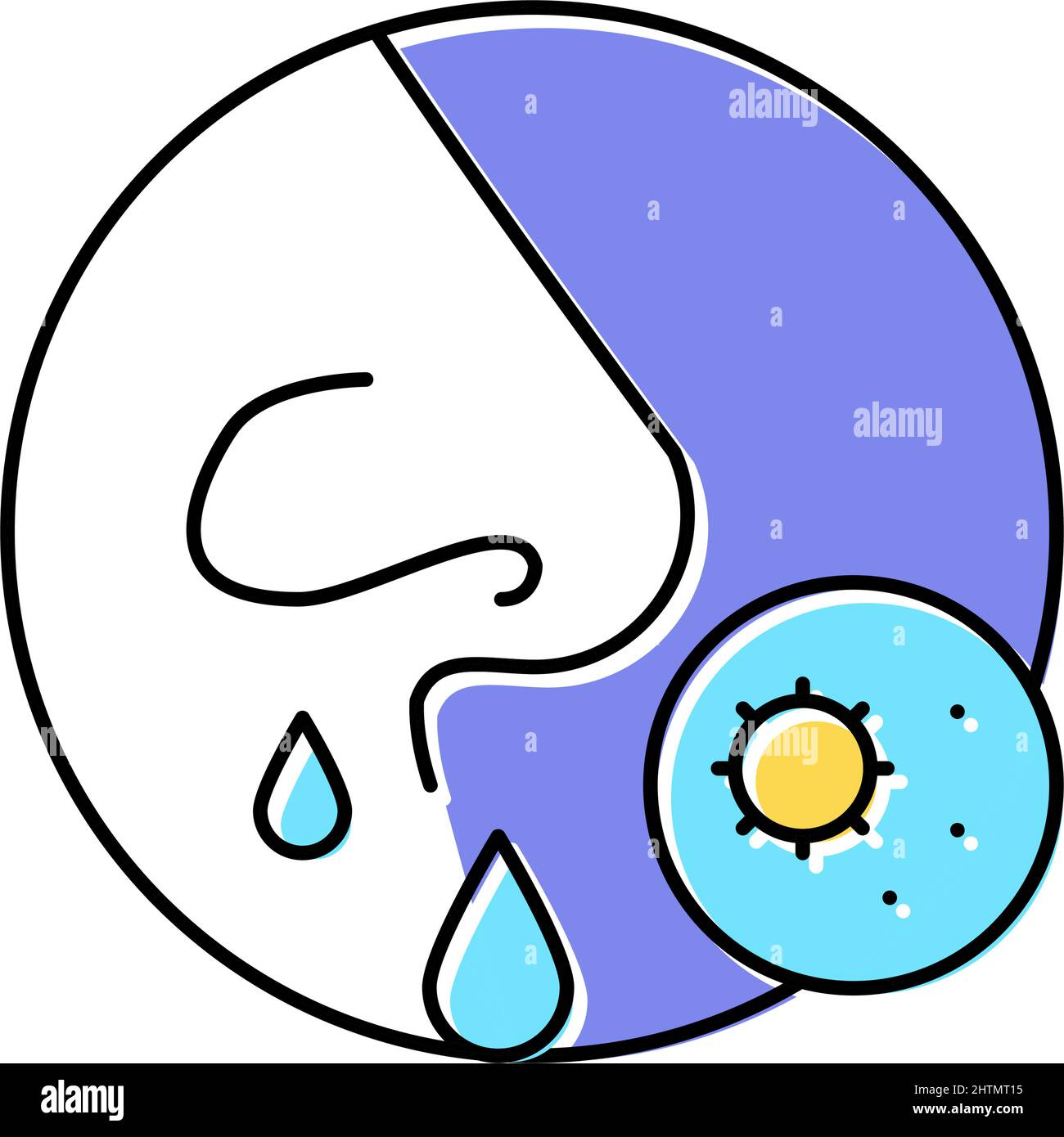 running nose color icon vector illustration Stock Vector Image & Art ...