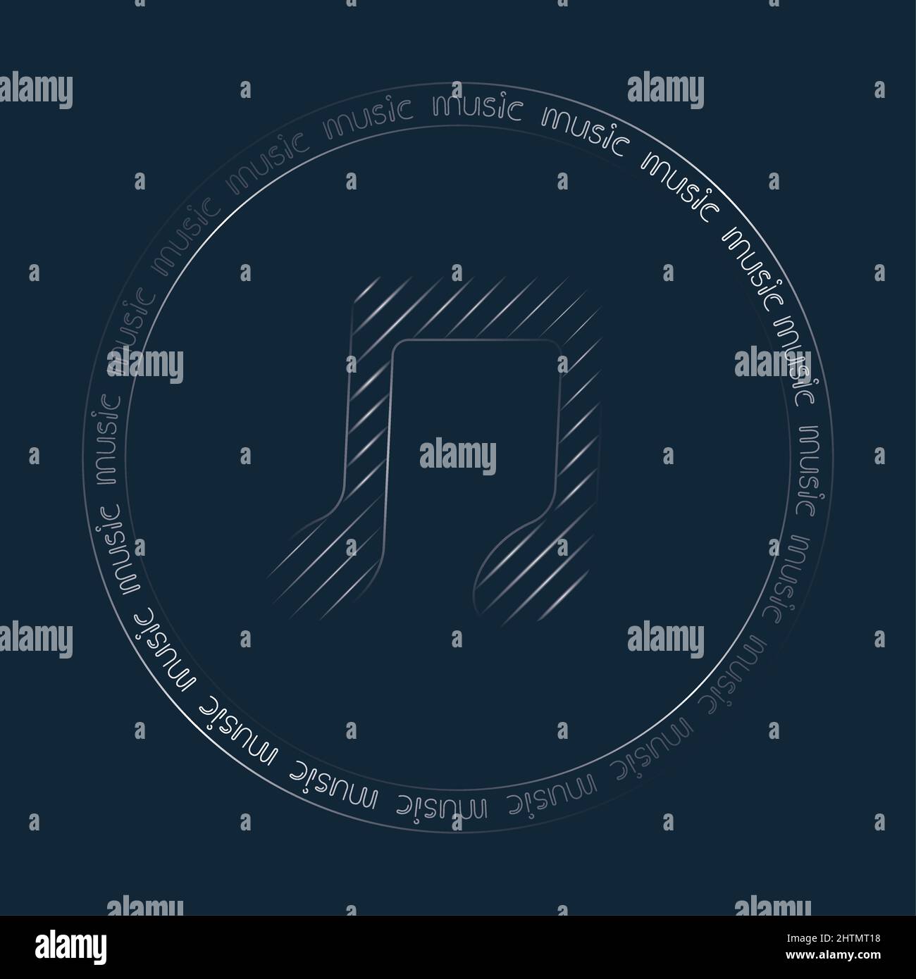 Black music template with a quaver textured musical note Vector Stock ...