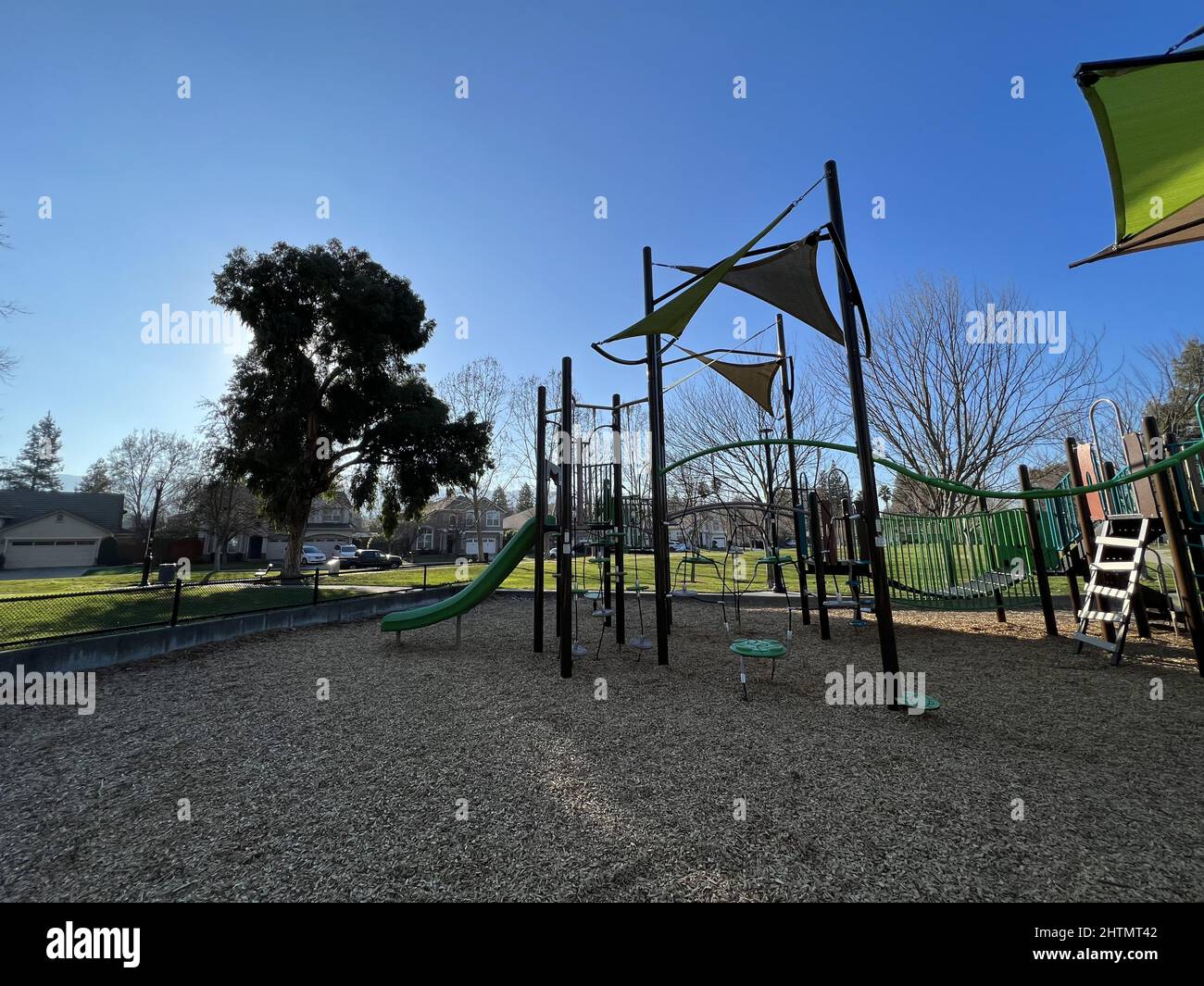 Playground area at Hansen Park, a community park in Pleasanton ...