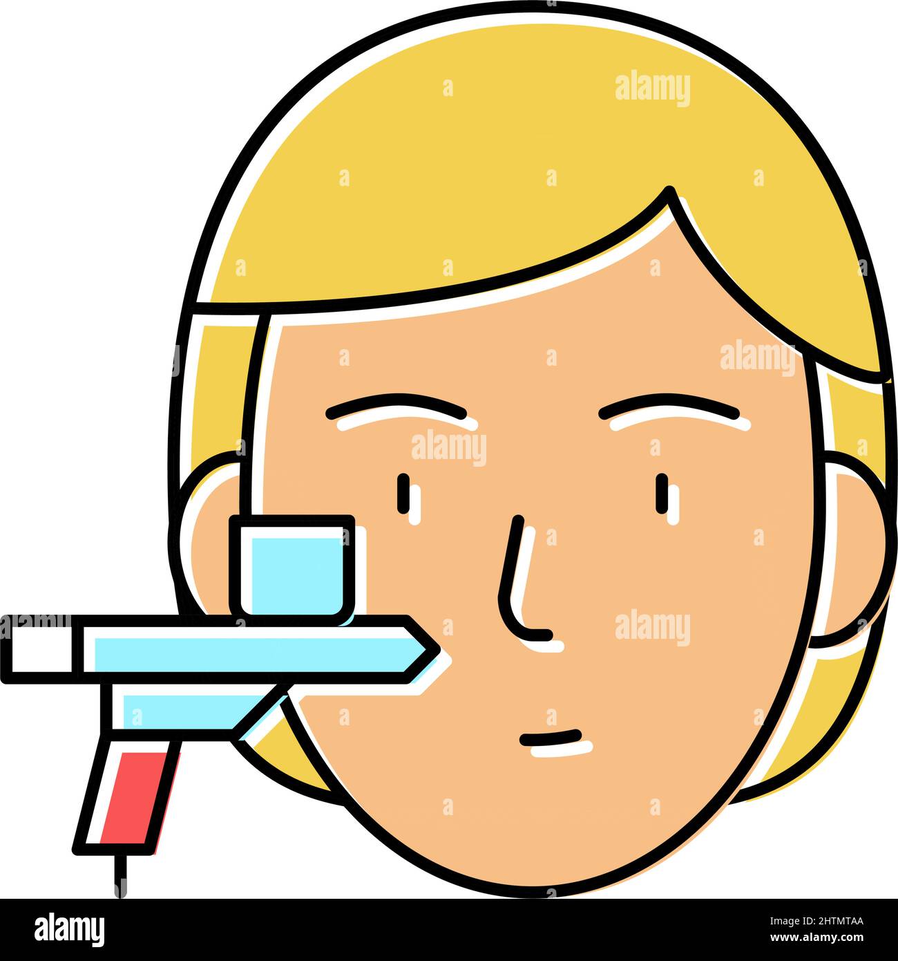 injectable oxygen color icon vector illustration Stock Vector Image ...