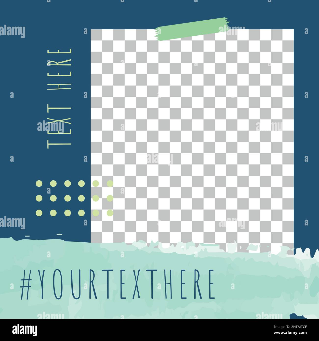 Blue empty social network post template Vector Stock Vector Image & Art ...