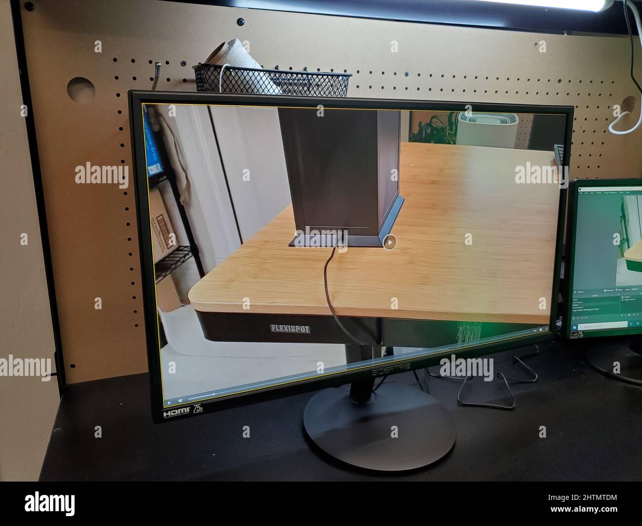 Large screen Spectre monitor showing a web video, Lafayette, California ...