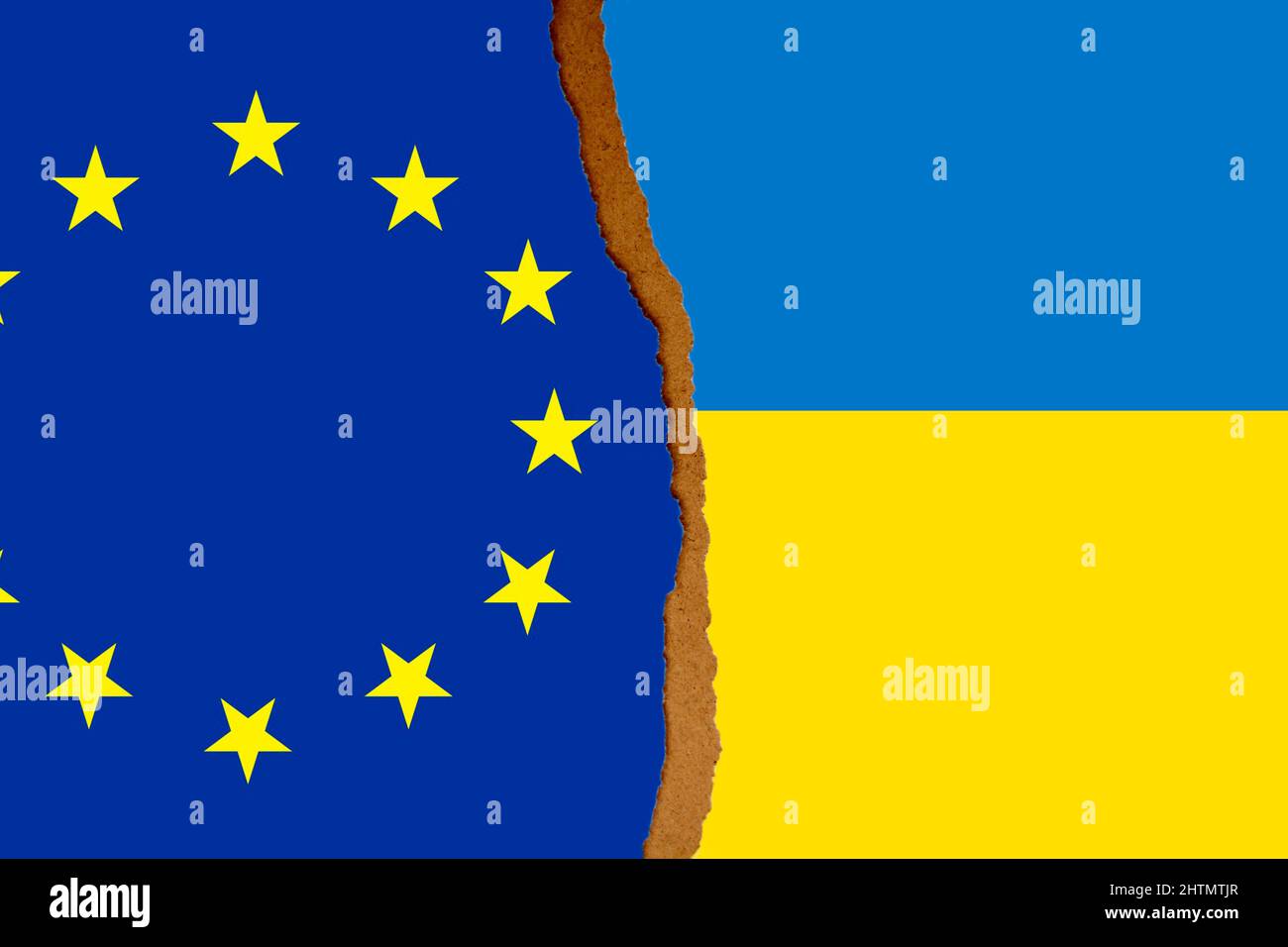 White Paper ripped in half Stock Photo - Alamy