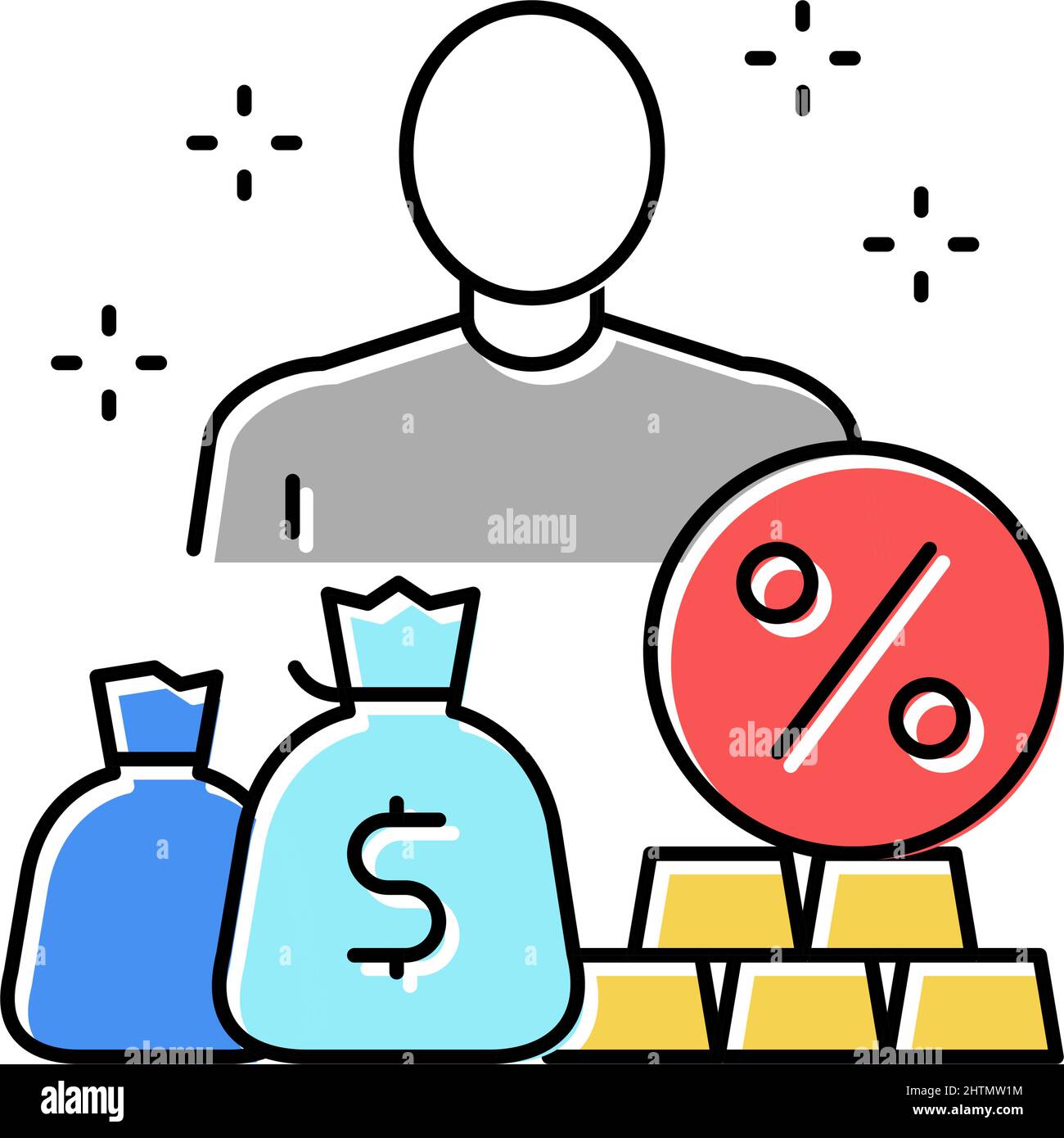 economic expert color icon vector illustration Stock Vector Image & Art ...
