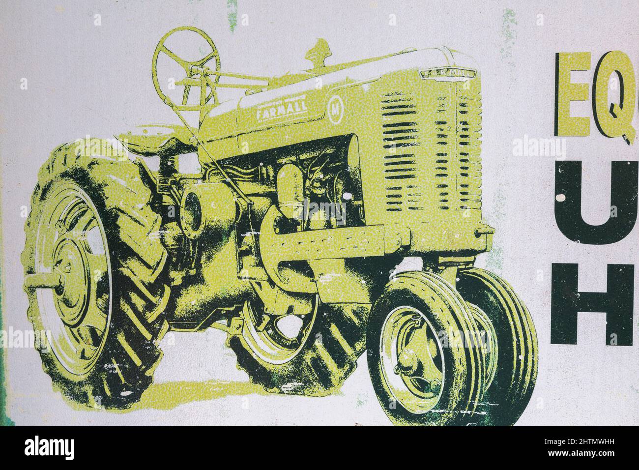 Vintage McCormick Deering Farmall equipment used here metal sign Stock ...