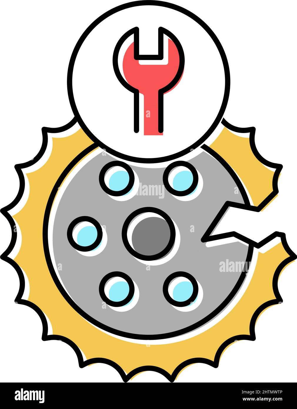 maintenance and repairs color icon vector illustration Stock Vector ...