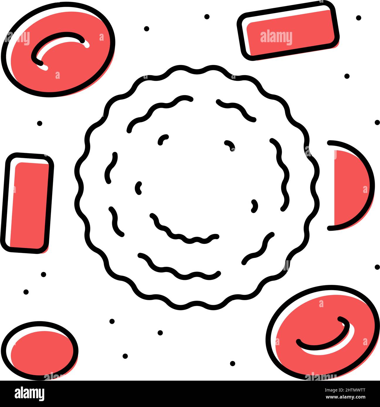 Illustration macrophage white blood Stock Vector Images - Alamy