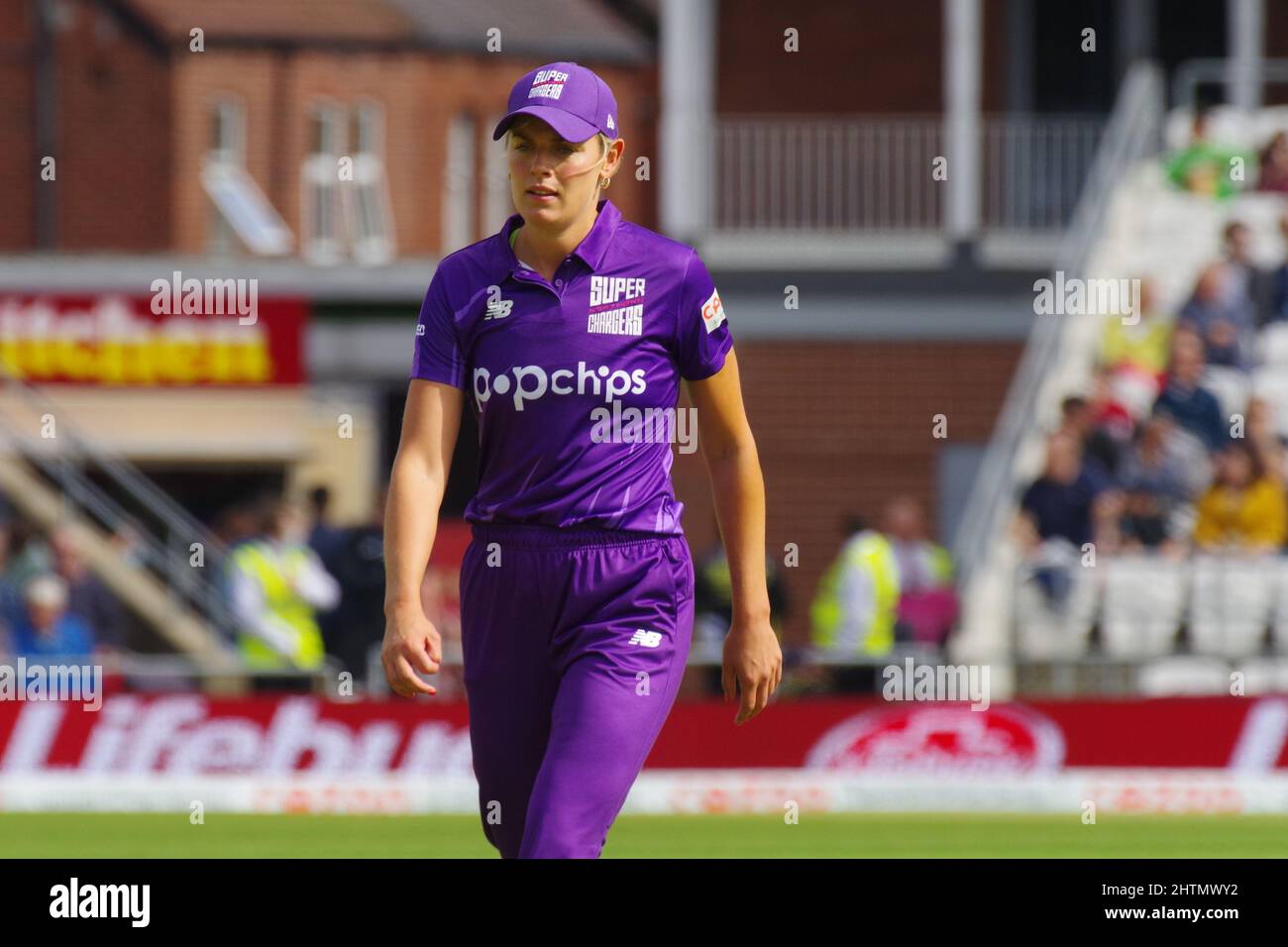 Leeds, England, 31 July 2021. Phoebe Graham fielding for Northern ...