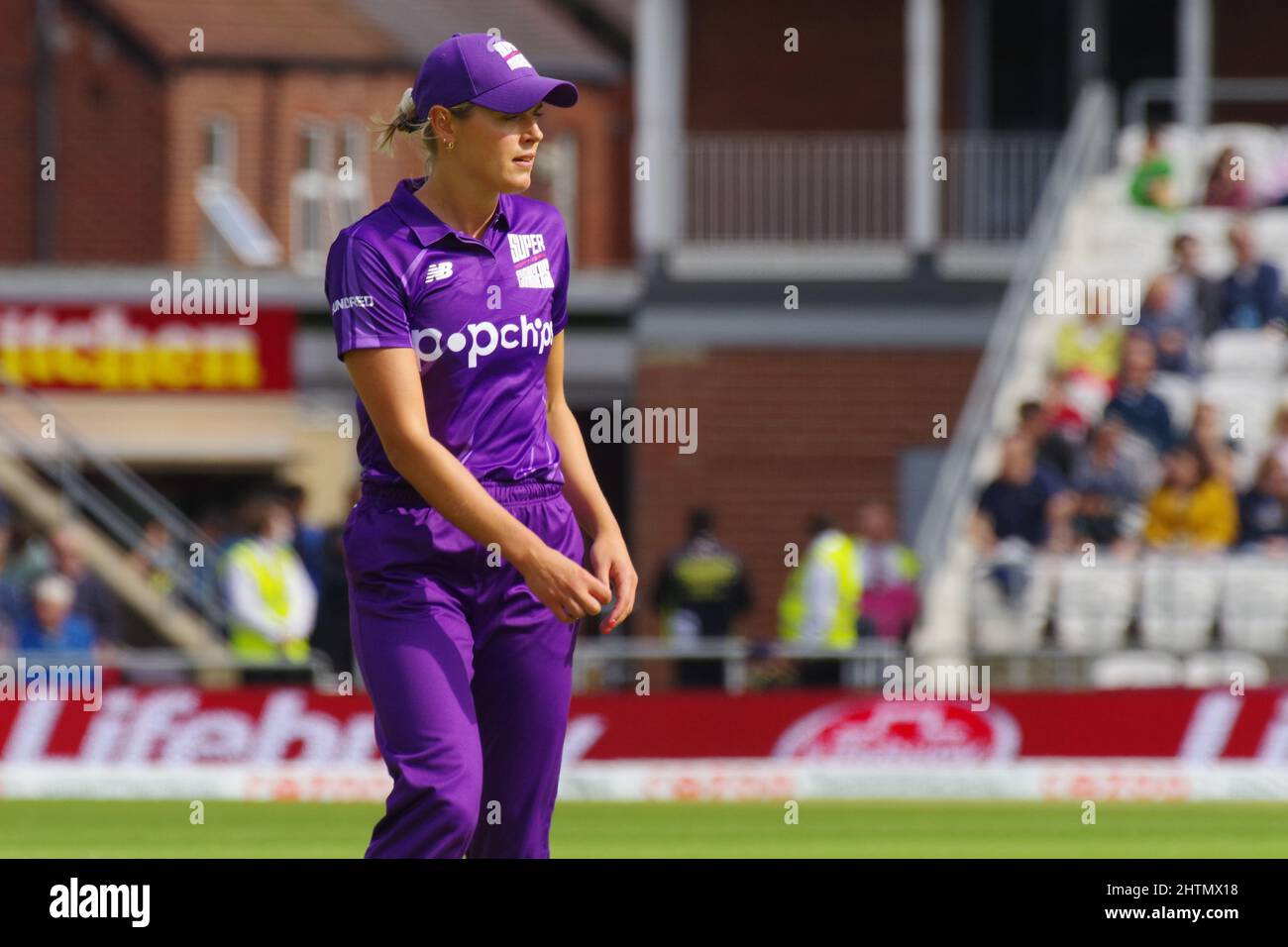 Leeds, England, 31 July 2021. Phoebe Graham fielding for Northern ...