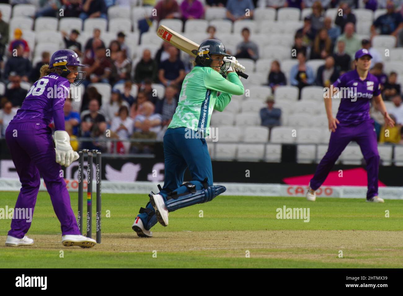 Leeds, England, 31 July 2021. Georgia Adams batting for Oval ...