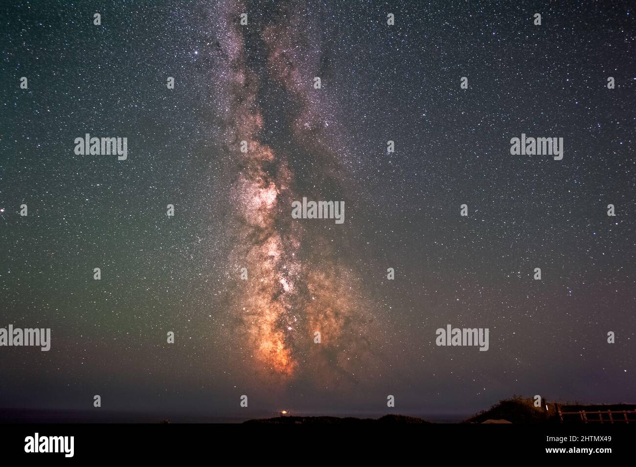 Galactic center of the milky way with many colors on a starry sky in ...