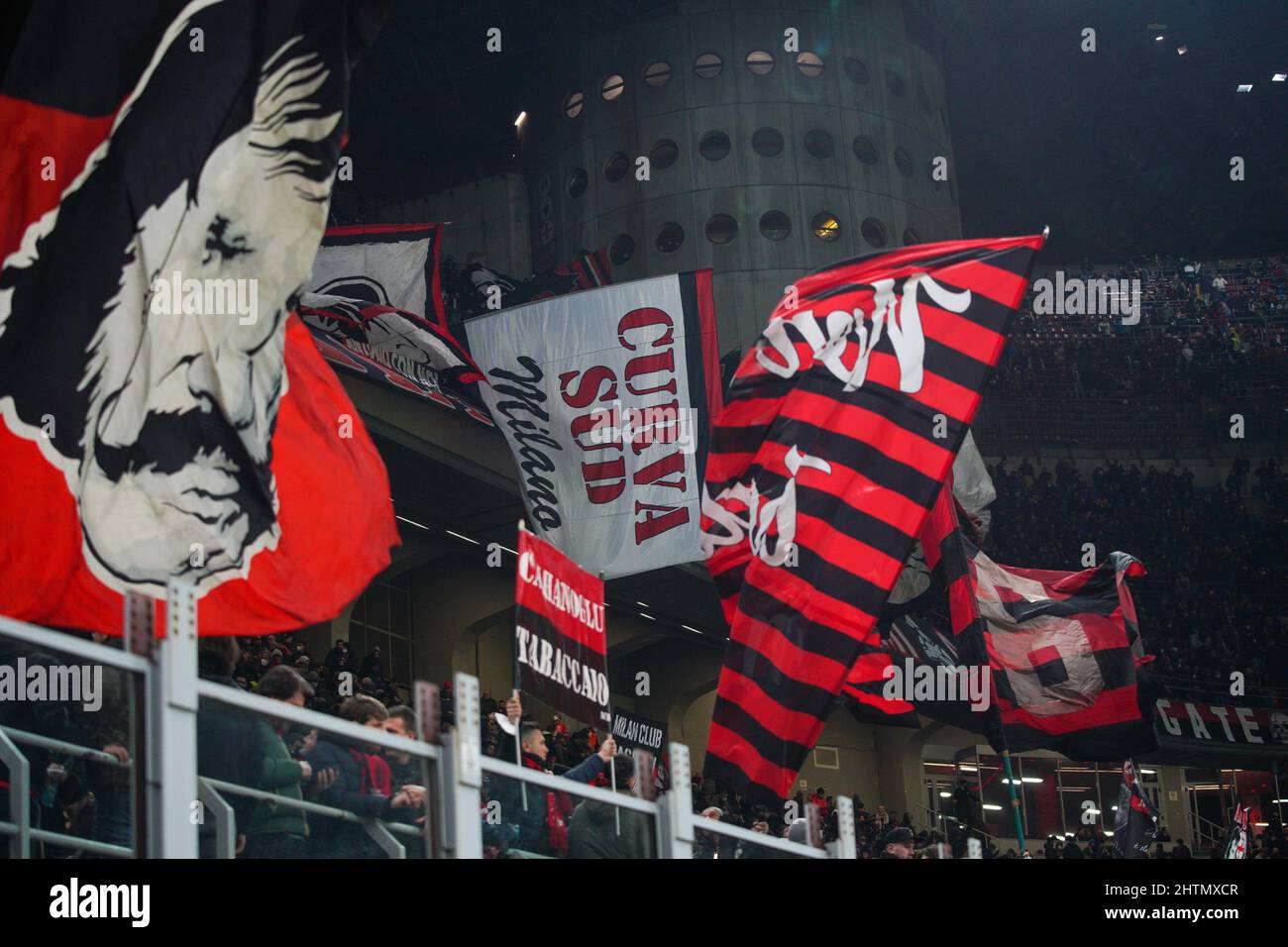 Inter milan flags san siro hi-res stock photography and images - Alamy