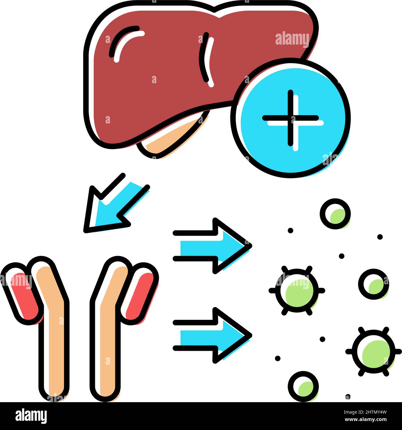 complement system color icon vector illustration Stock Vector Image ...