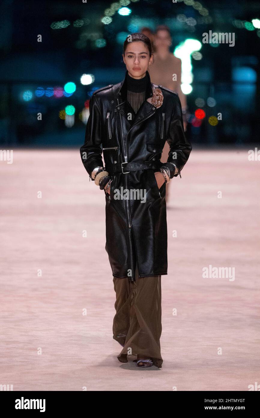 Paris, France. 01st Mar, 2022. Model Loli Bahia walks on the runway at ...