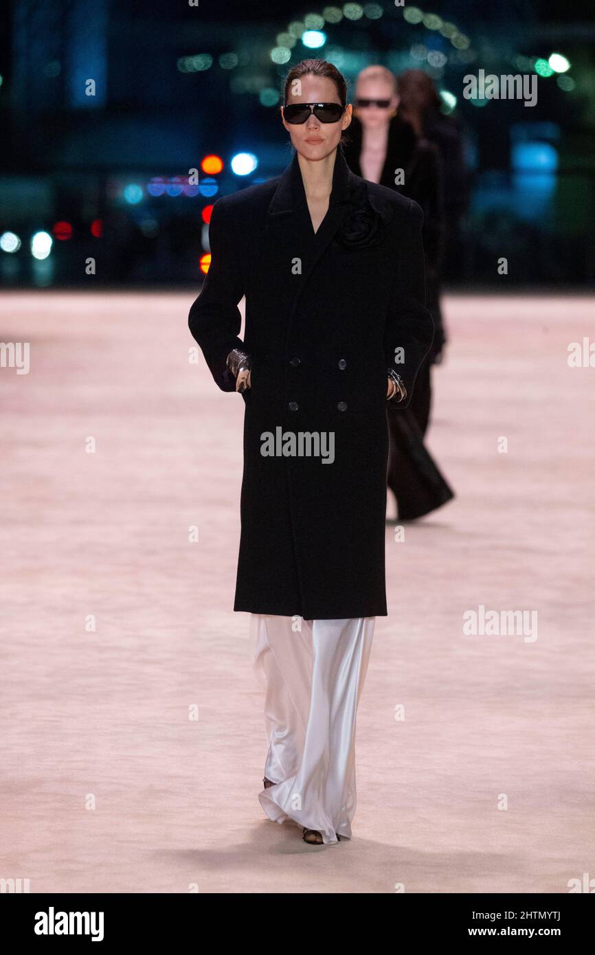 Paris, France. 01st Mar, 2022. Model Freja Beha Erichsen walks on the ...