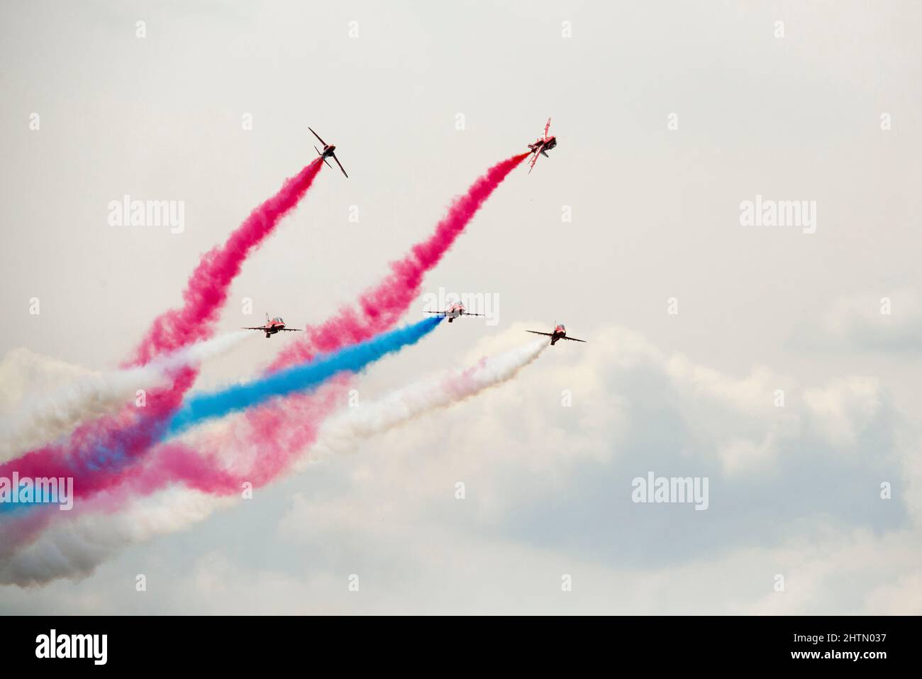 Red Arrows aerobatic display team Stock Photo - Alamy