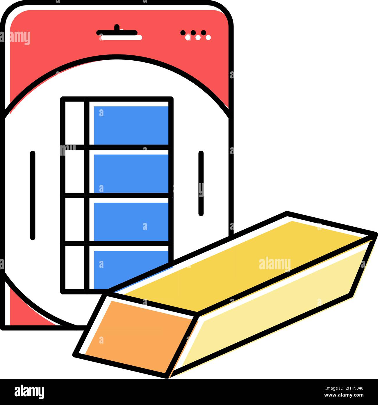 eraser packaging color icon vector illustration Stock Vector Image ...