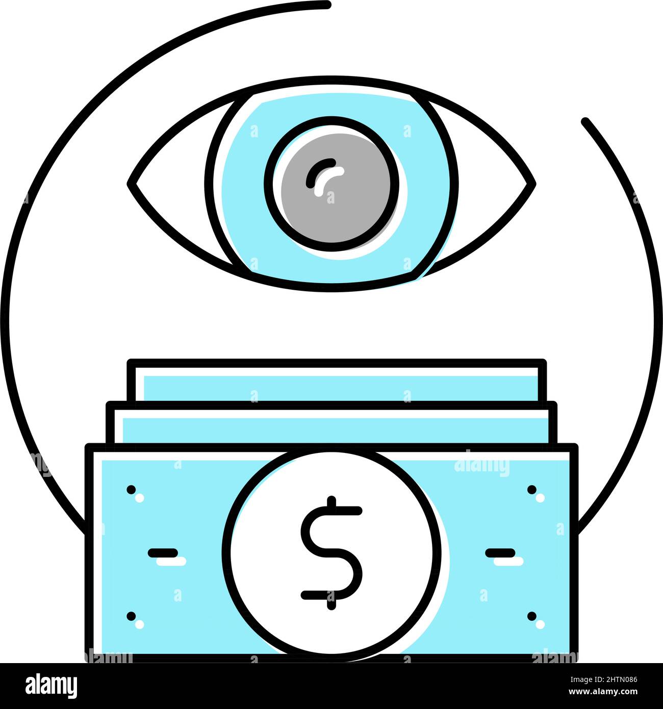 money tracking color icon vector illustration Stock Vector Image & Art ...