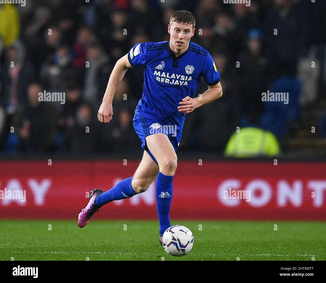 Mark McGuinness #2 of Cardiff City in action during the game Stock ...