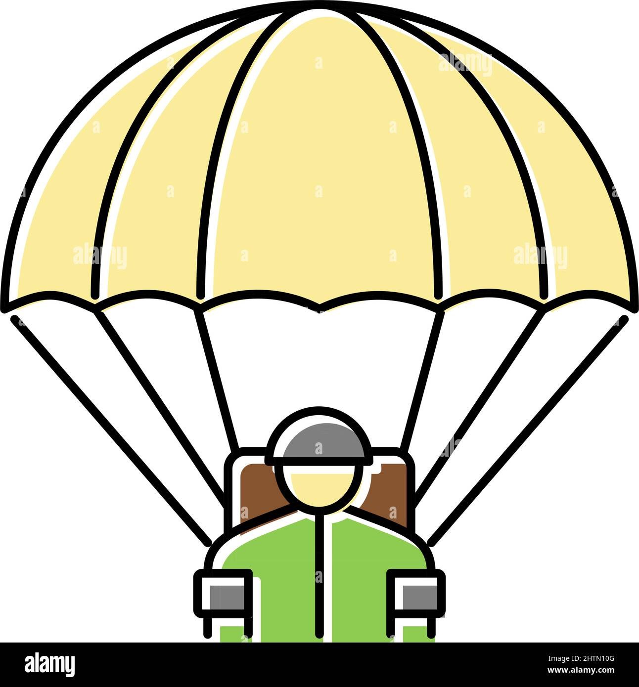 parachute soldier color icon vector illustration Stock Vector Image ...