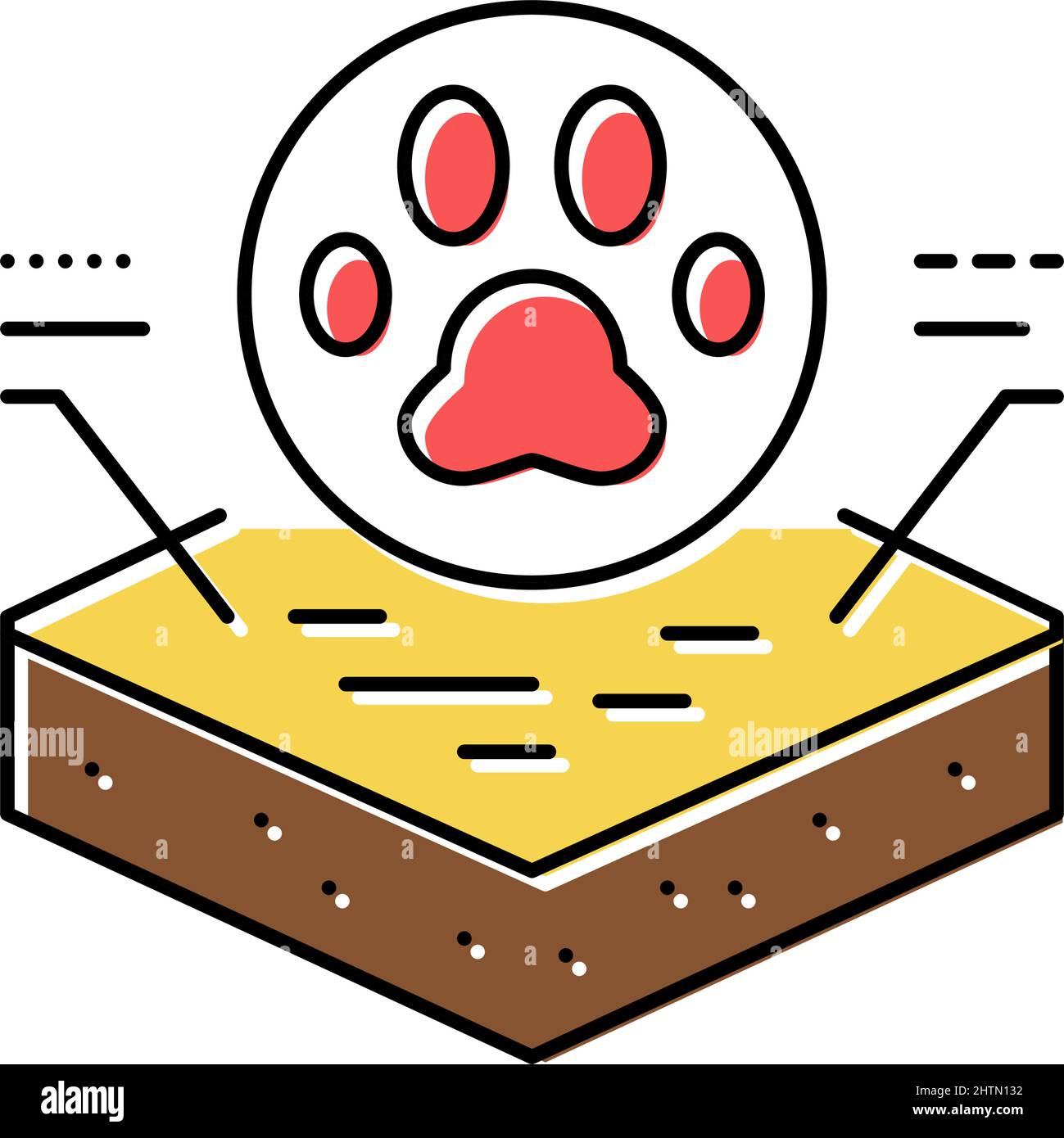 animal footprint on soil color icon vector illustration Stock Vector ...