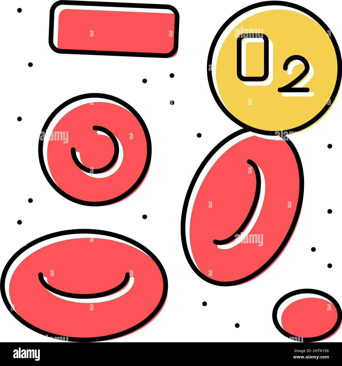 blood with oxygen color icon vector illustration Stock Vector Image ...