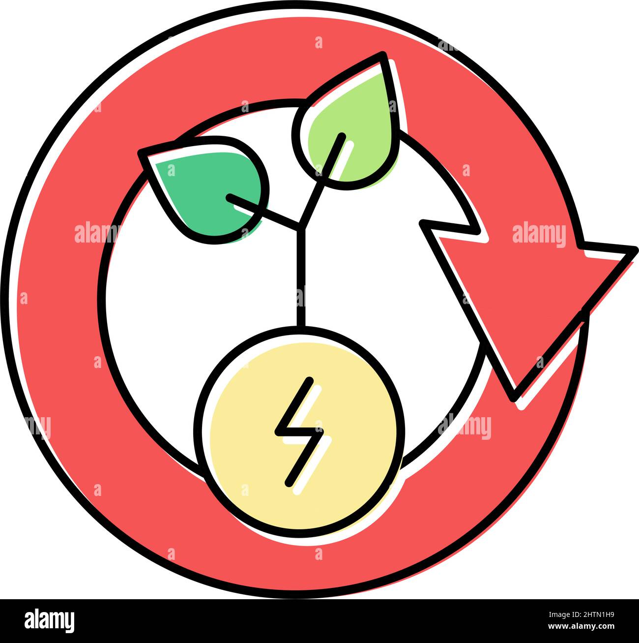plant recovery energy saving color icon vector illustration Stock ...
