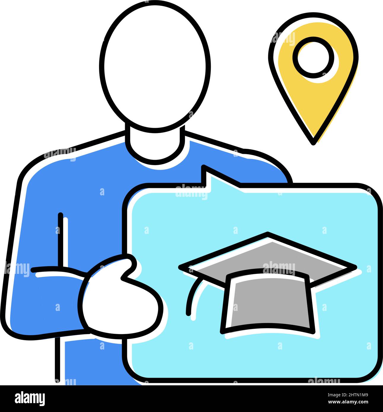 educational tourism color icon vector illustration Stock Vector Image ...