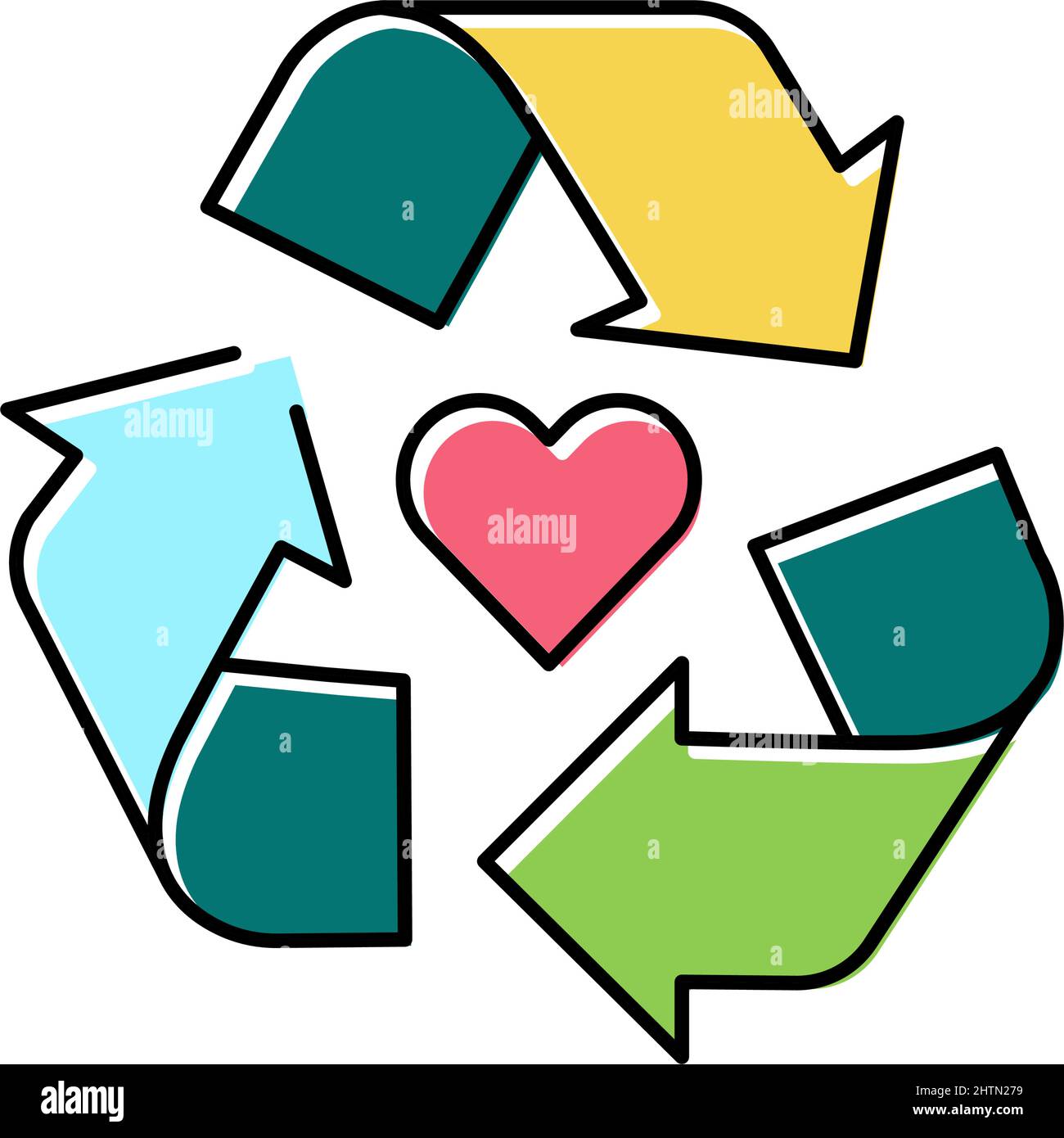 recycle cosmetic color icon vector illustration Stock Vector Image ...