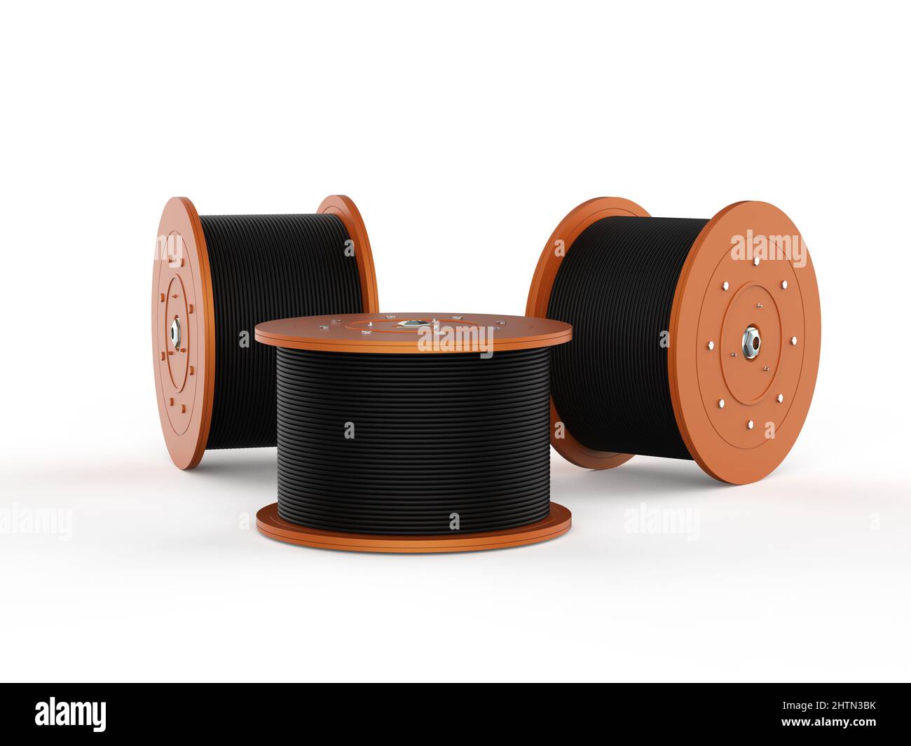 Fiber cable reel Cut Out Stock Images & Pictures - Alamy