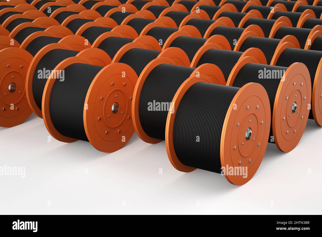 3d rendering roll of wire or cable coil Stock Photo - Alamy