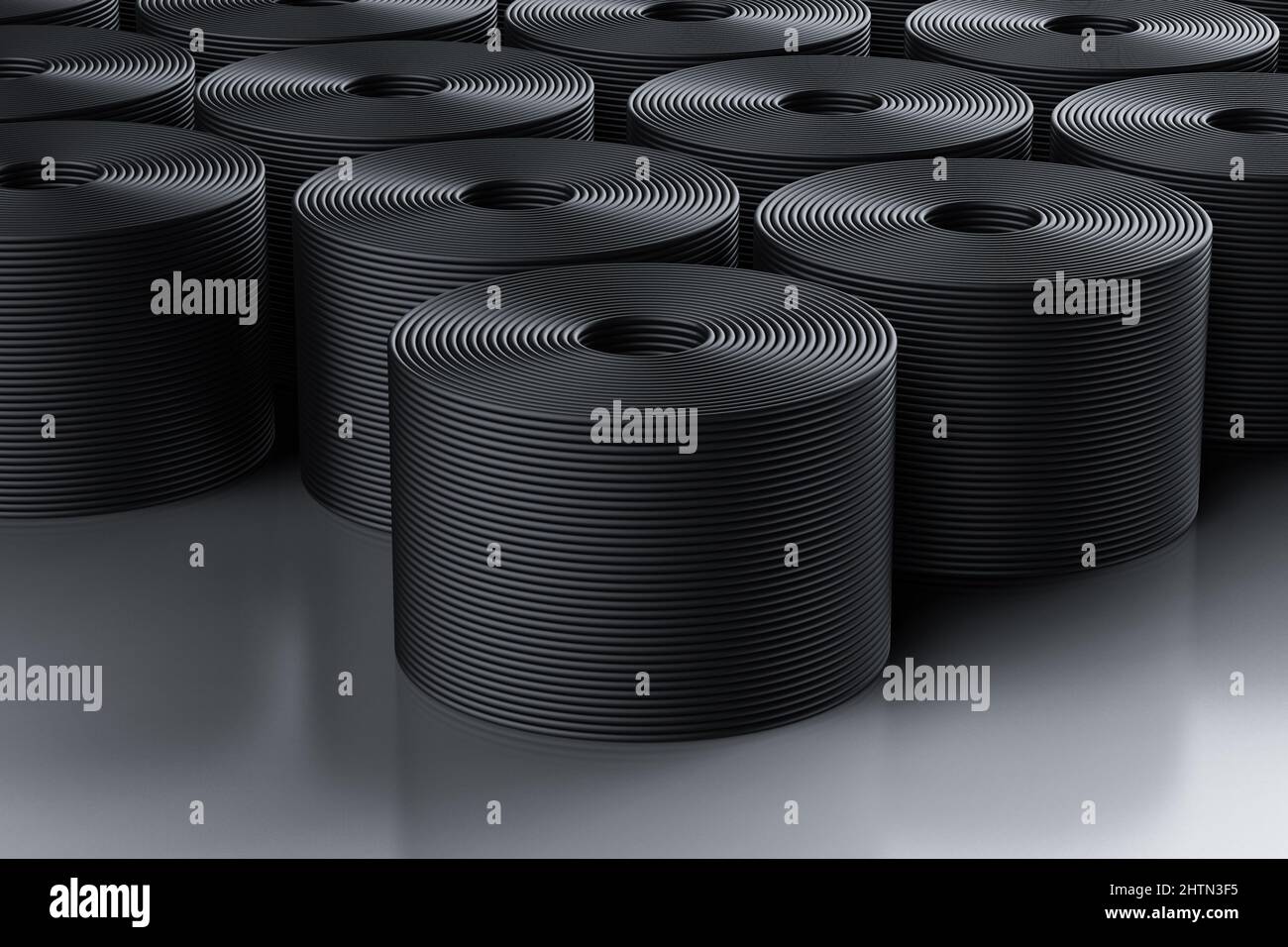 3d rendering roll of wire or cable coil Stock Photo - Alamy