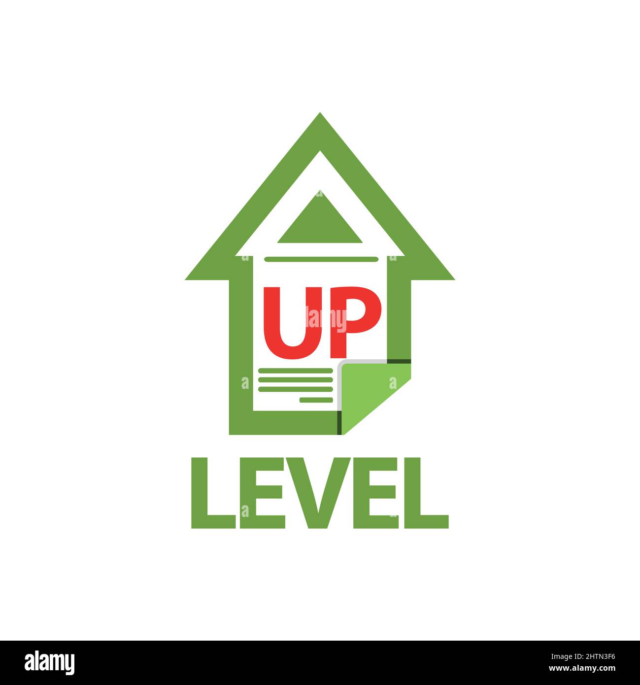 Level up stock icon vector. Abstract house logo. Vector Illustration on ...