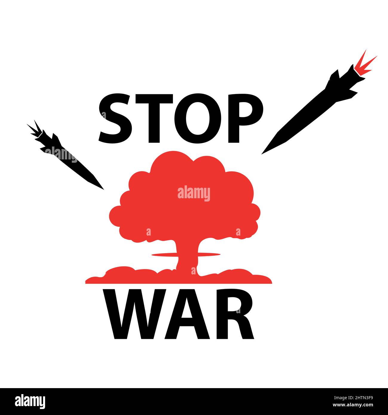 Stop war sign illustration, Vector Illustration on white background ...