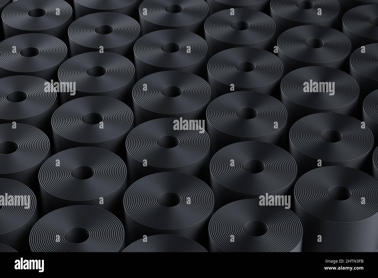 3d rendering roll of wire or cable coil Stock Photo - Alamy