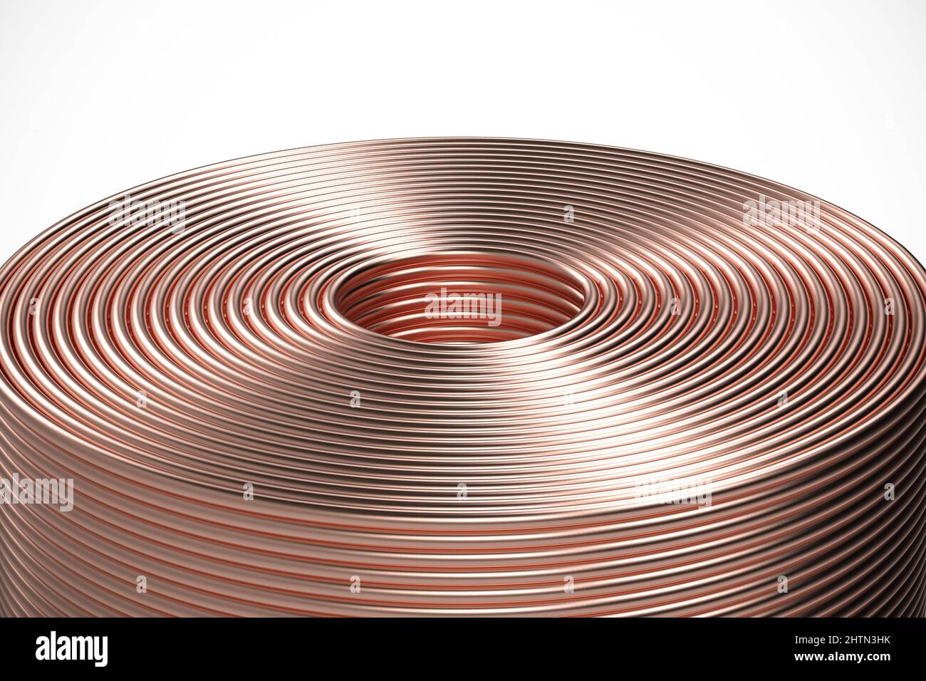 3d rendering roll of copper wire or bronze cable Stock Photo - Alamy